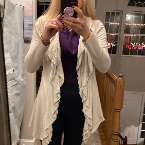 Cyrus | Sweaters | New Cyrus Knits Beige Waterfall Sweater M | Poshmark